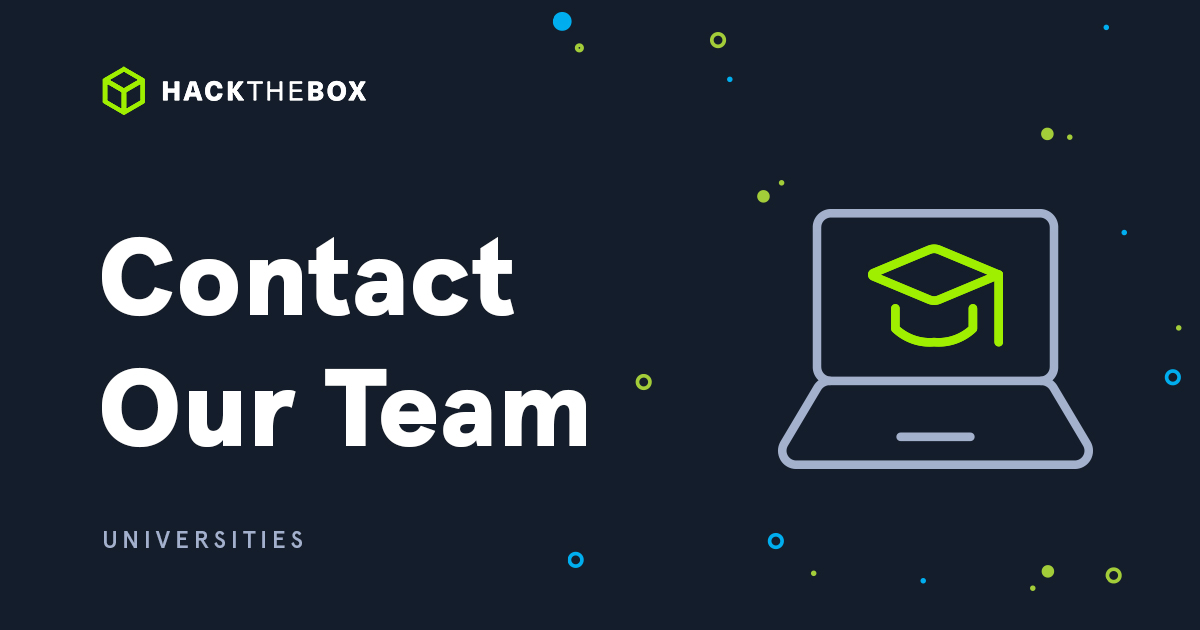 Cybersecurity Training for Universities | Contact Us | Hack The Box